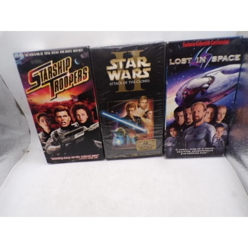 Media | Scifi Vhs Lot Star Wars Attack Of The Clone Sealed Starship ...